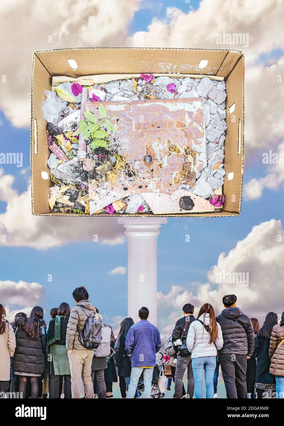 Mass Culture Concept Contemporary Collage Art Stock Photo - Alamy