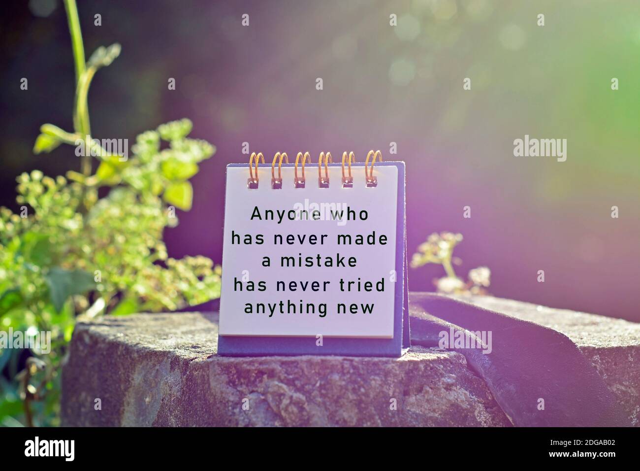 Motivational and inspirational quote with phrase - Anyone who has never ...