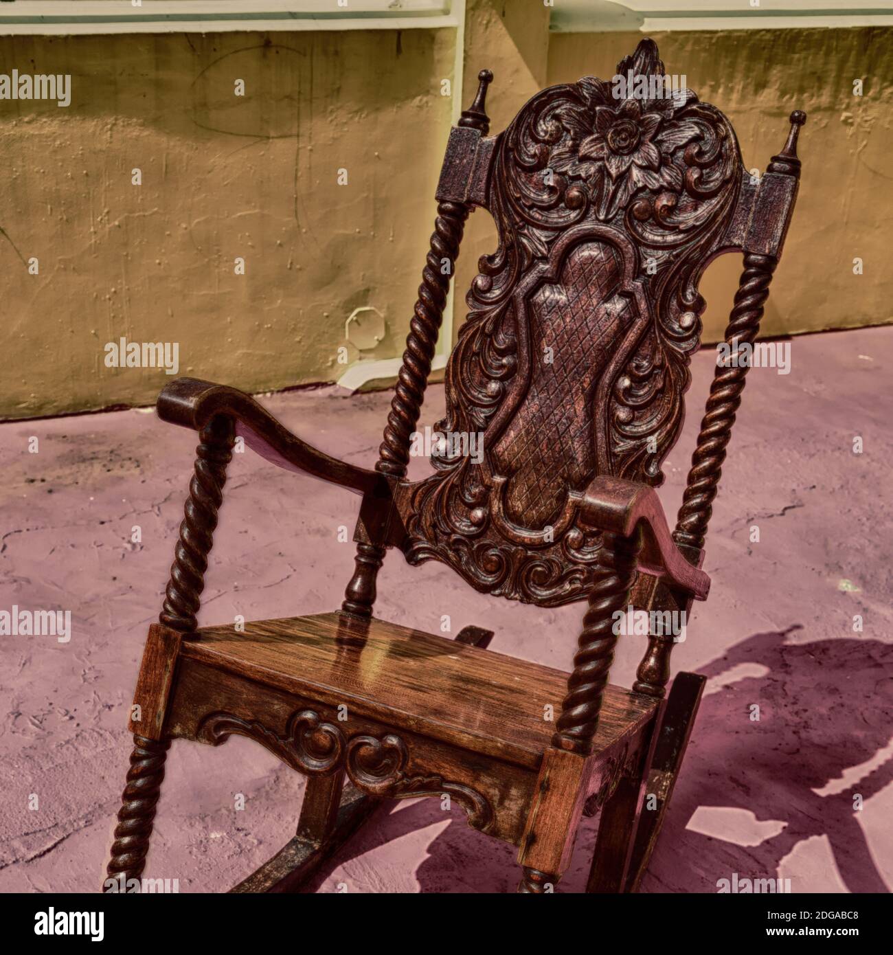Empty chair on terrace hi-res stock photography and images - Alamy
