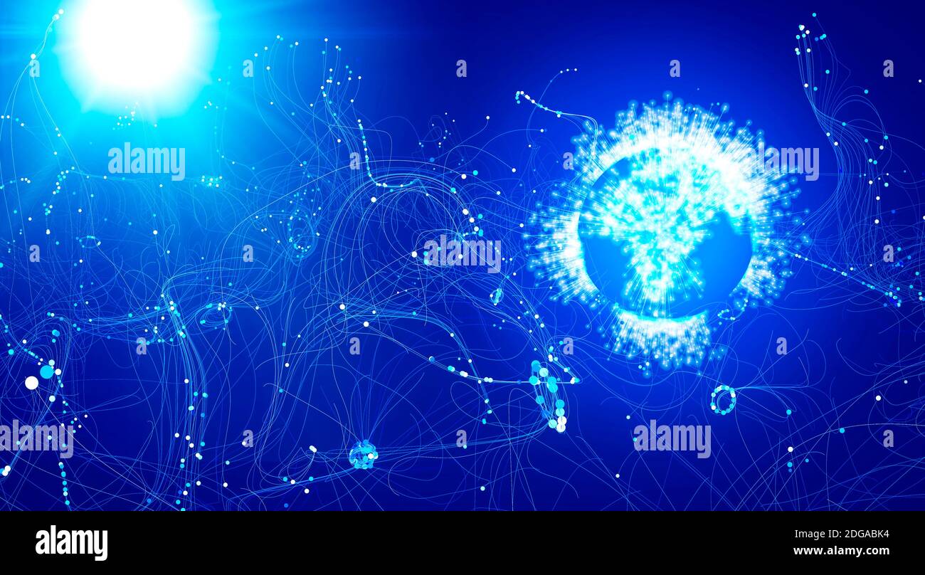 Digital world and globalization. Internet speed. Explorations ...