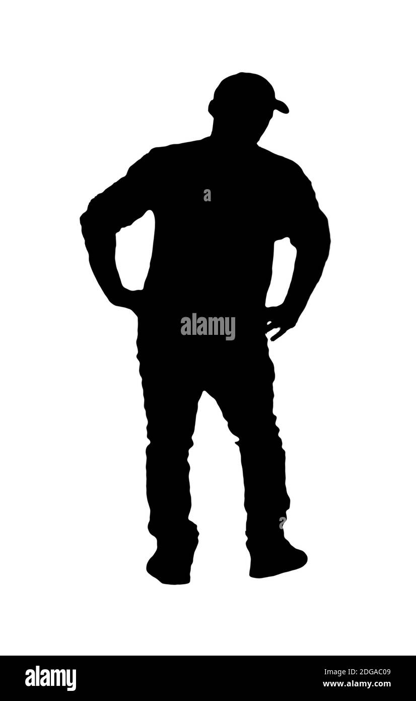 Back view person standing on Black and White Stock Photos & Images - Alamy
