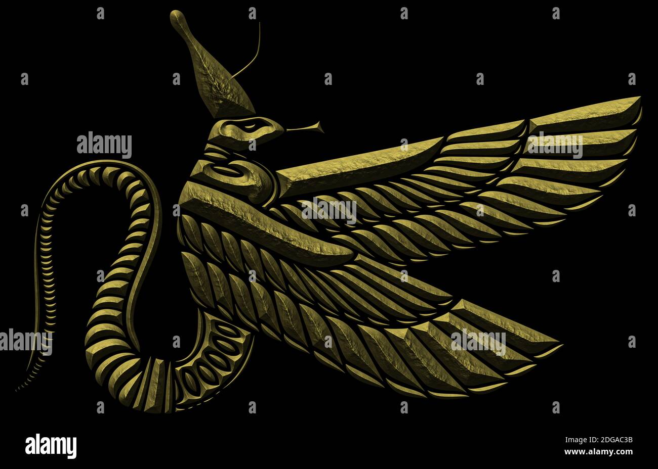 Dragon - demon of the ancient Egypt Stock Photo - Alamy