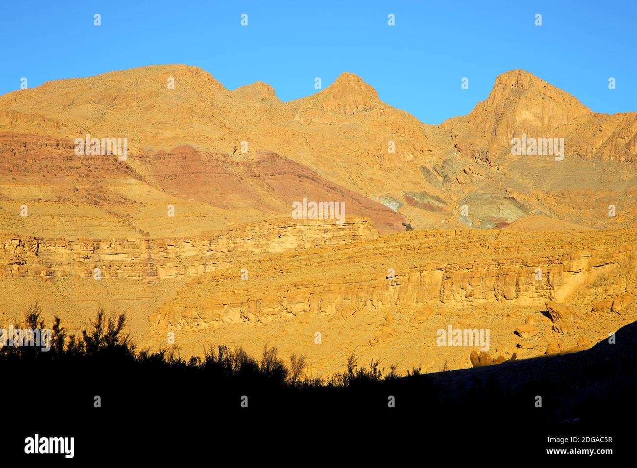 In africa morocco the atlas valley ground isolated hill Stock Photo - Alamy
