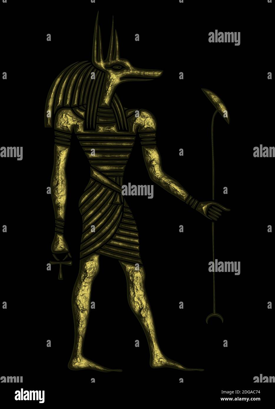 God of Ancient Egypt - Anubis - Yinepu - dog or jackal god of embalming ...