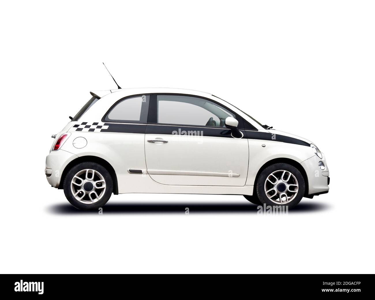 Small Italian sport hatchback car isolated on white Stock Photo - Alamy