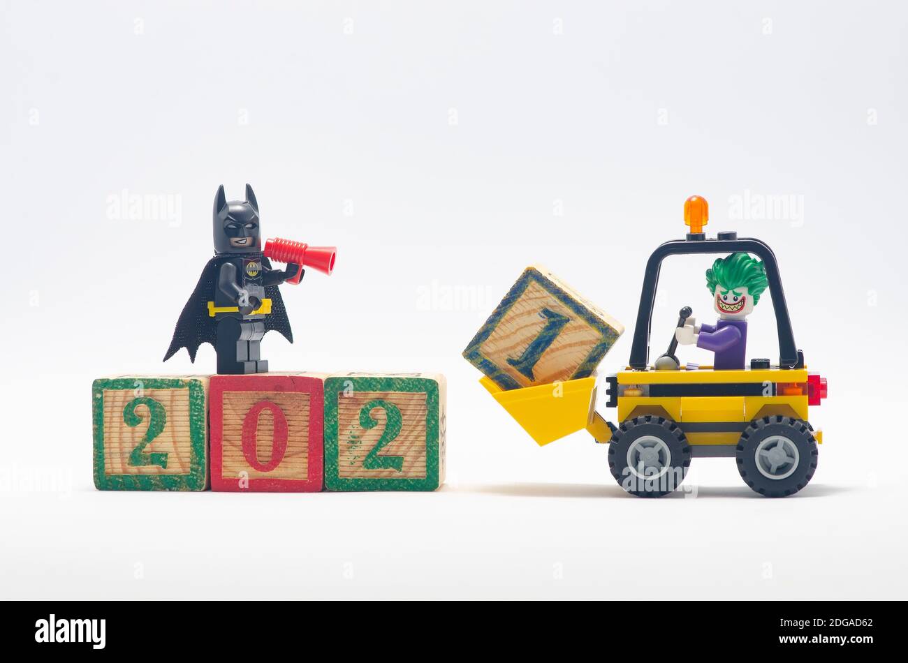 lego batman and joker assembling year 2021. minifigures are ...