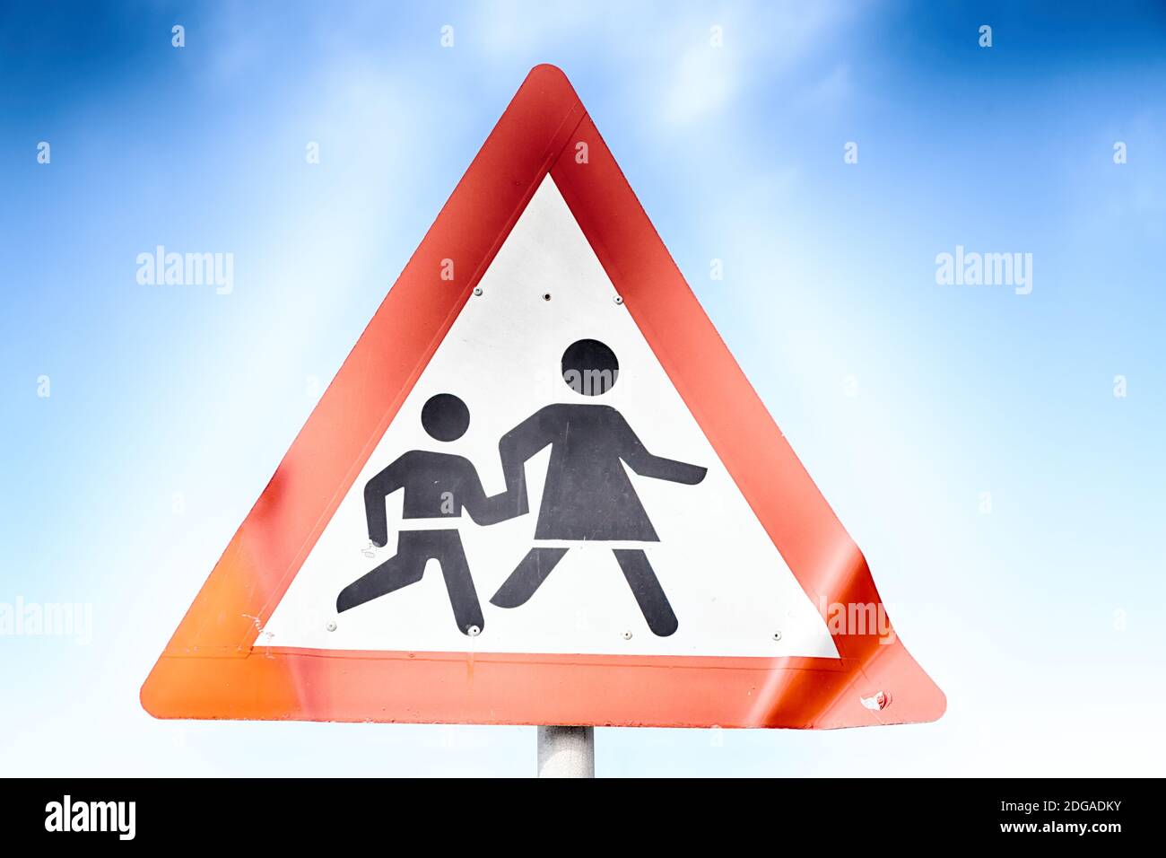 Crosswalk sign simbol isolated in the sky Stock Photo - Alamy