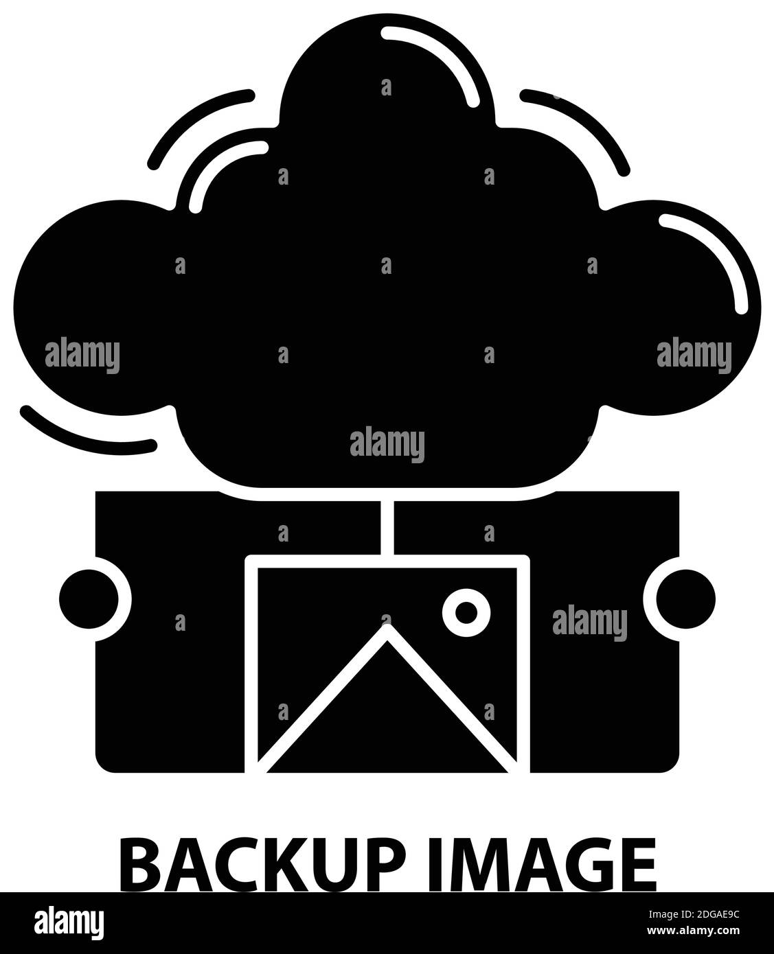 backup image icon, black vector sign with editable strokes, concept ...