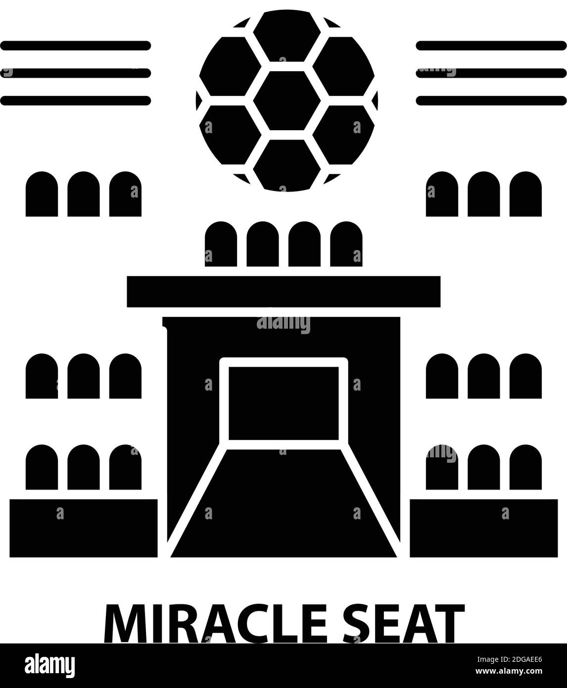 miracle seat icon, black vector sign with editable strokes, concept ...