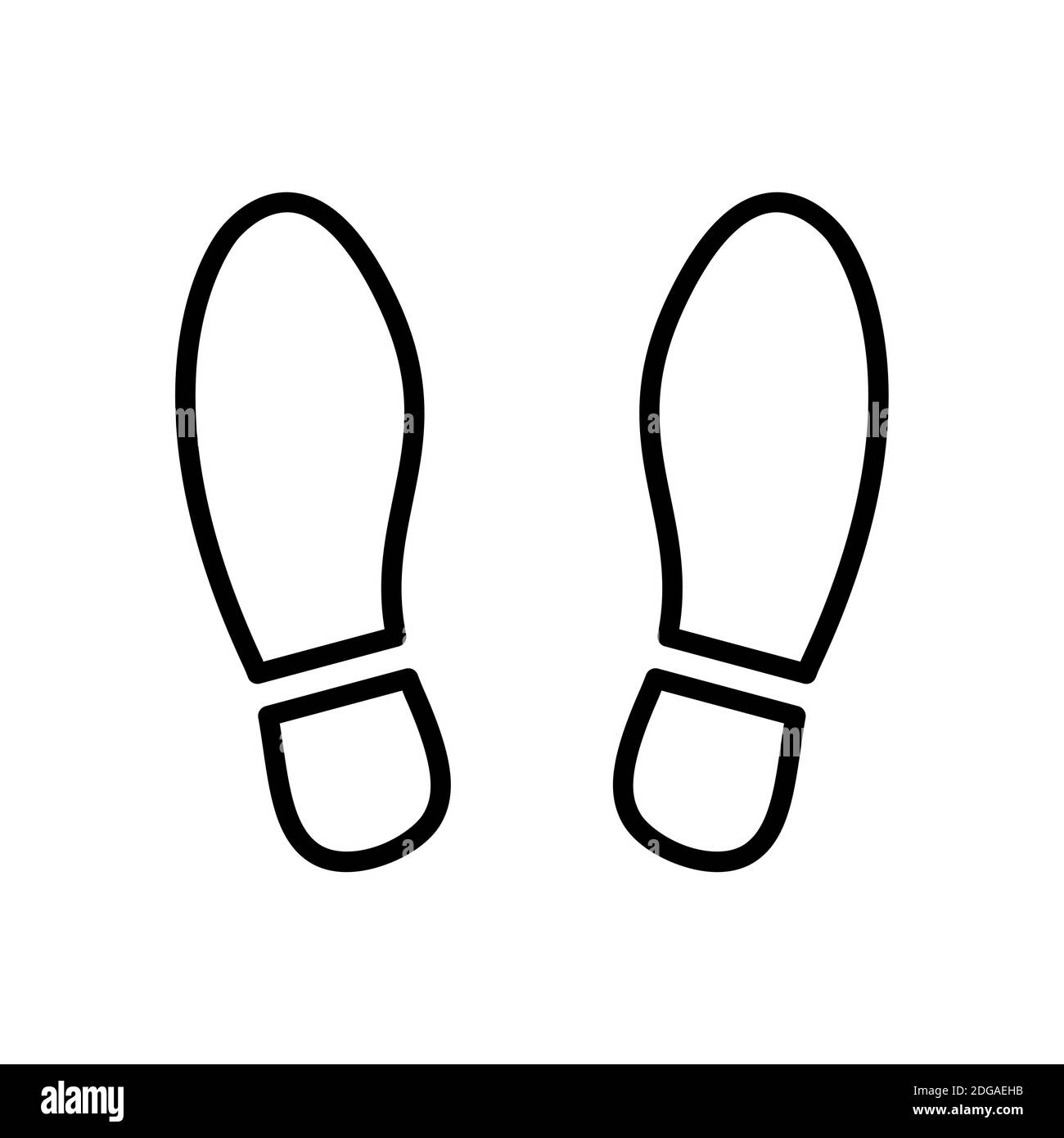 A Pair of Shoeprints or Footprints Icon. Vector Image Stock Vector ...