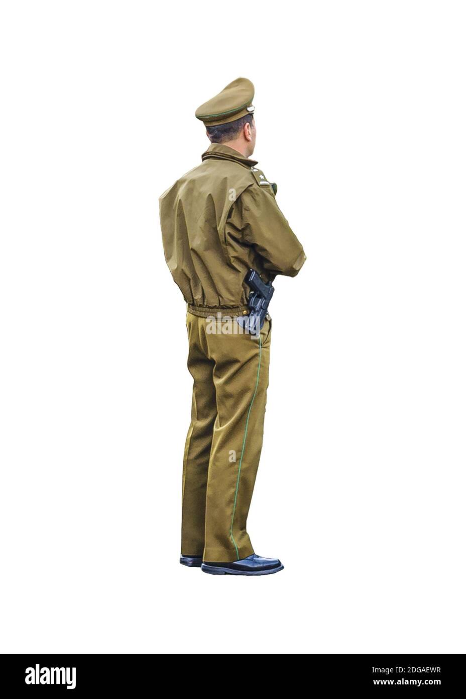 Side View Police Man Isolated Photo Stock Photo - Alamy