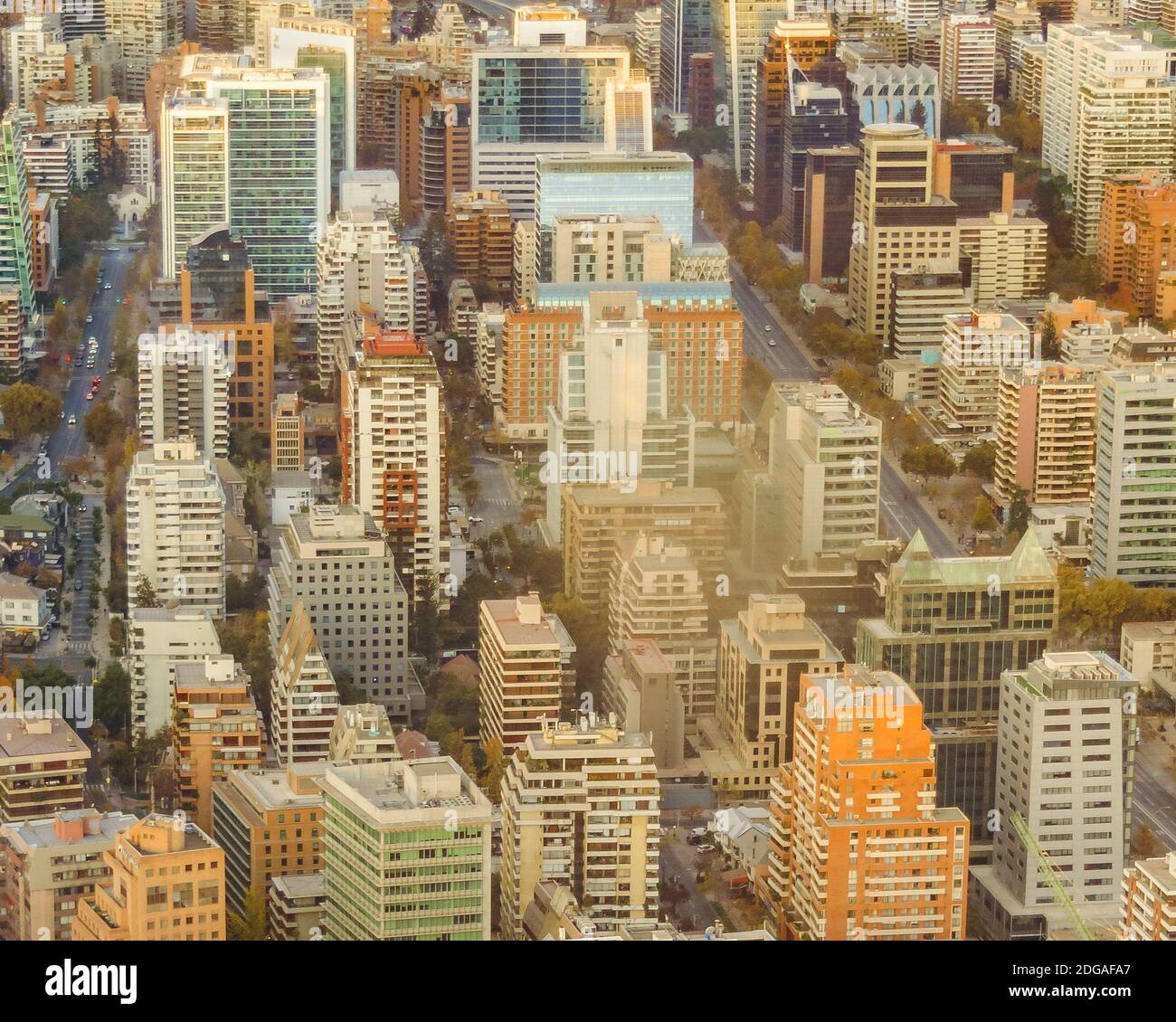 Santiago de Chile Aerial View from San Cristobal Hill Stock Photo - Alamy