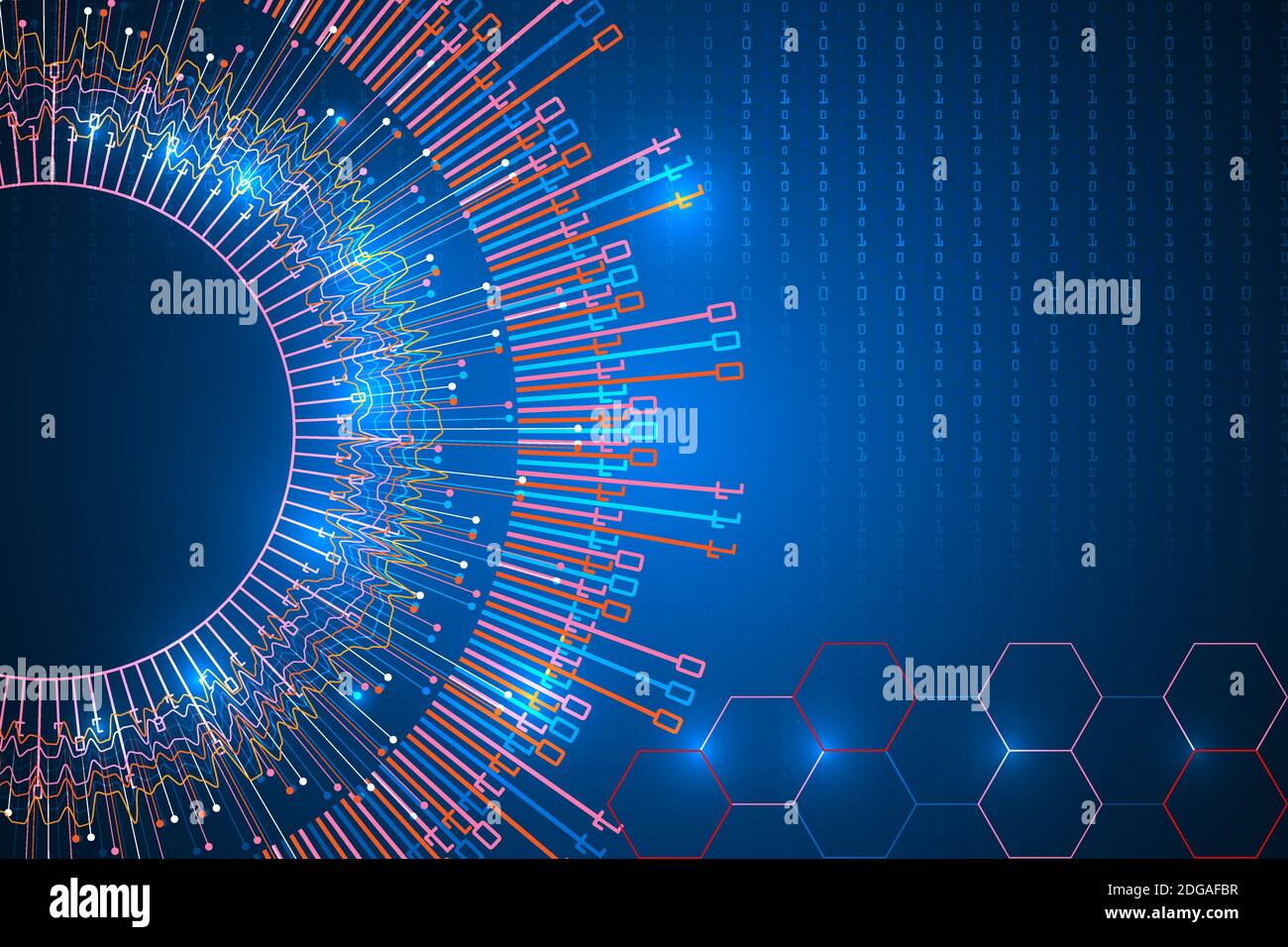 data analysis and futuristic infographic. data complexity visual ...