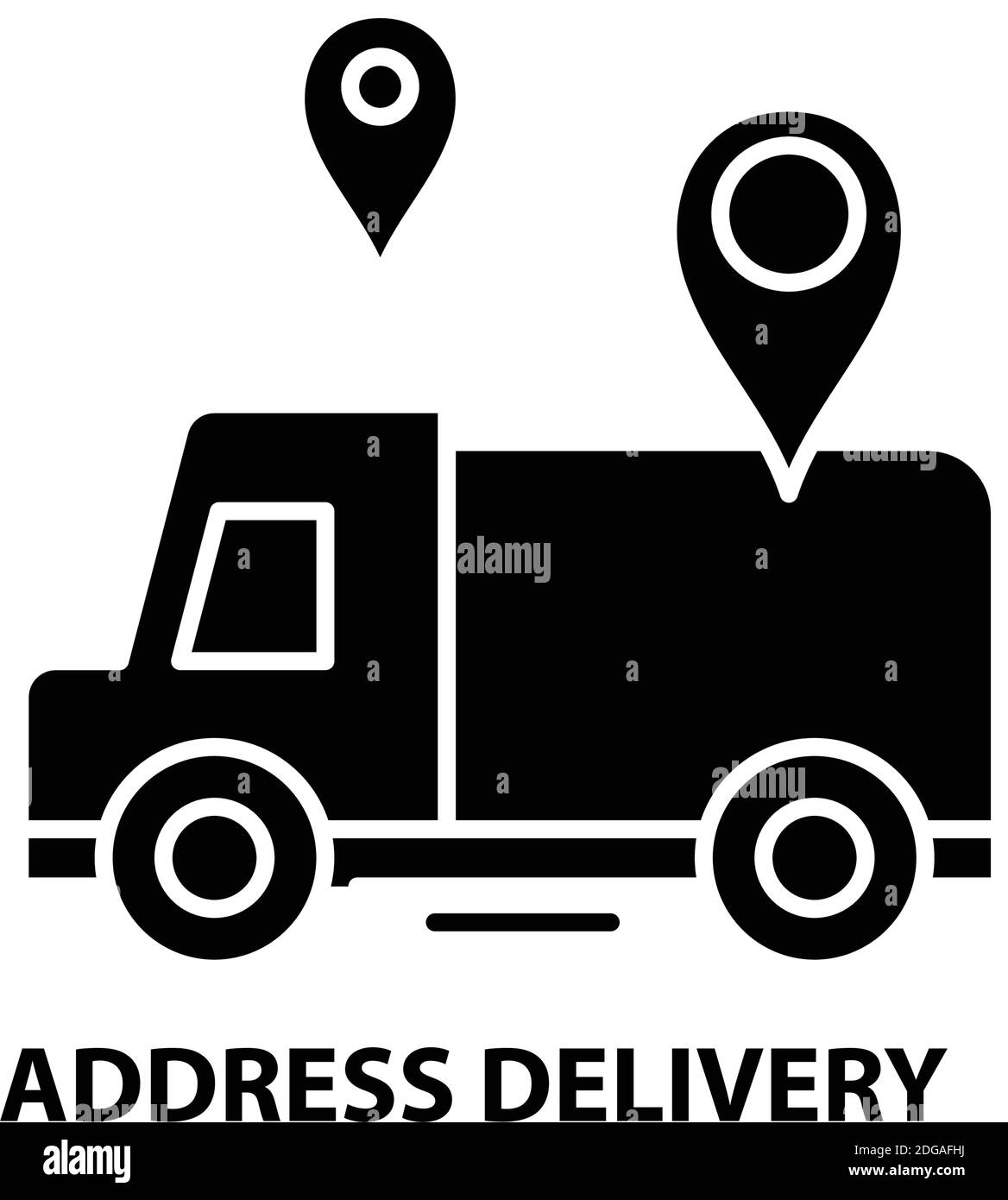 Home delivery banner design Black and White Stock Photos & Images - Alamy