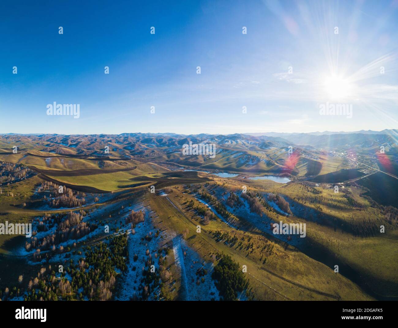 Top view field drone landscape hi-res stock photography and images - Alamy