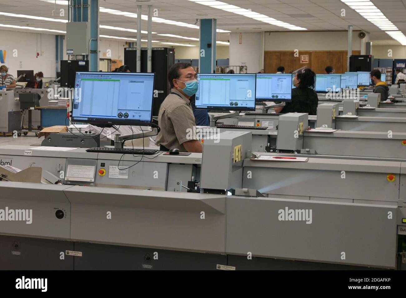Los angeles county registrars tally operations center hi-res stock ...