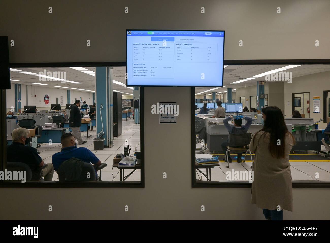Los angeles county registrars tally operations center hi-res stock ...