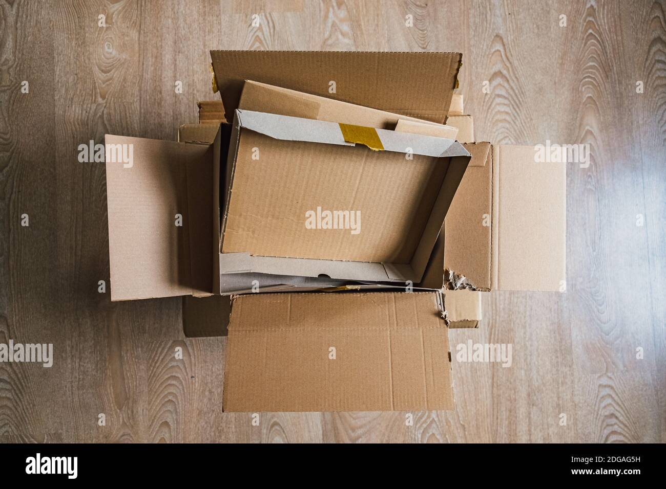 Empty cardboard box inside view hi-res stock photography and images - Alamy