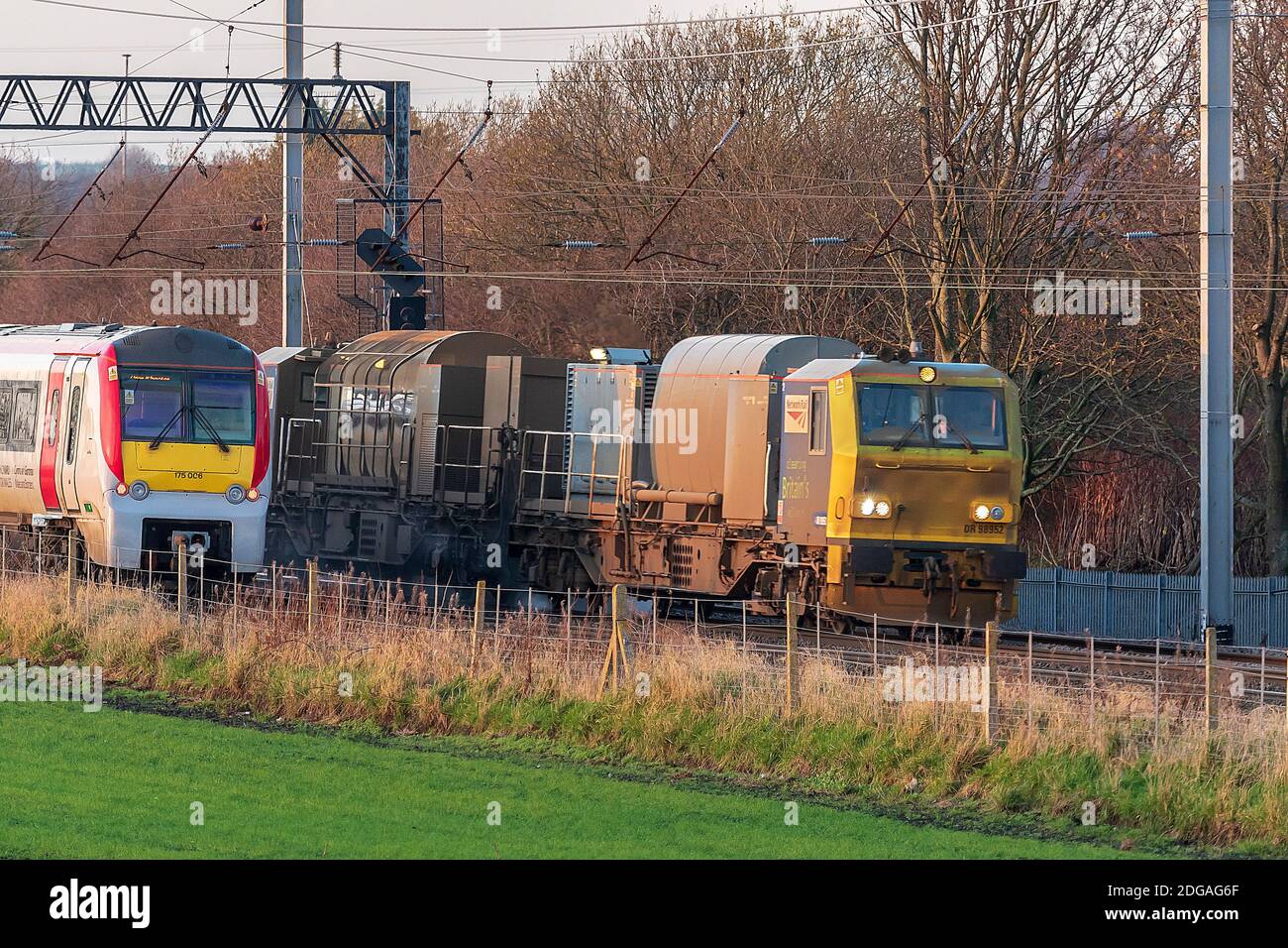 Network Rail track treatment unit for cleaning tracks of leaves and ice ...