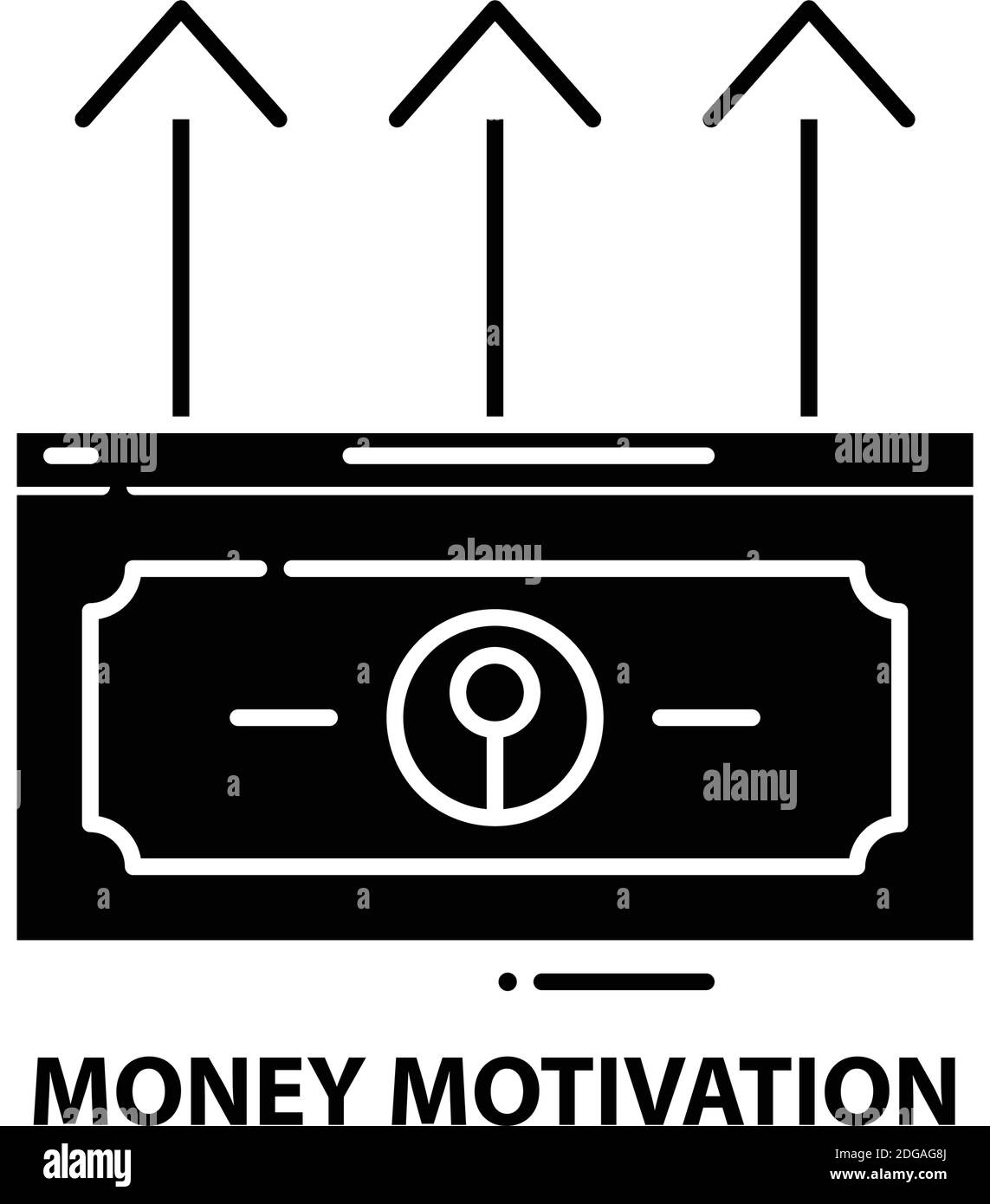 money motivation icon, black vector sign with editable strokes, concept ...