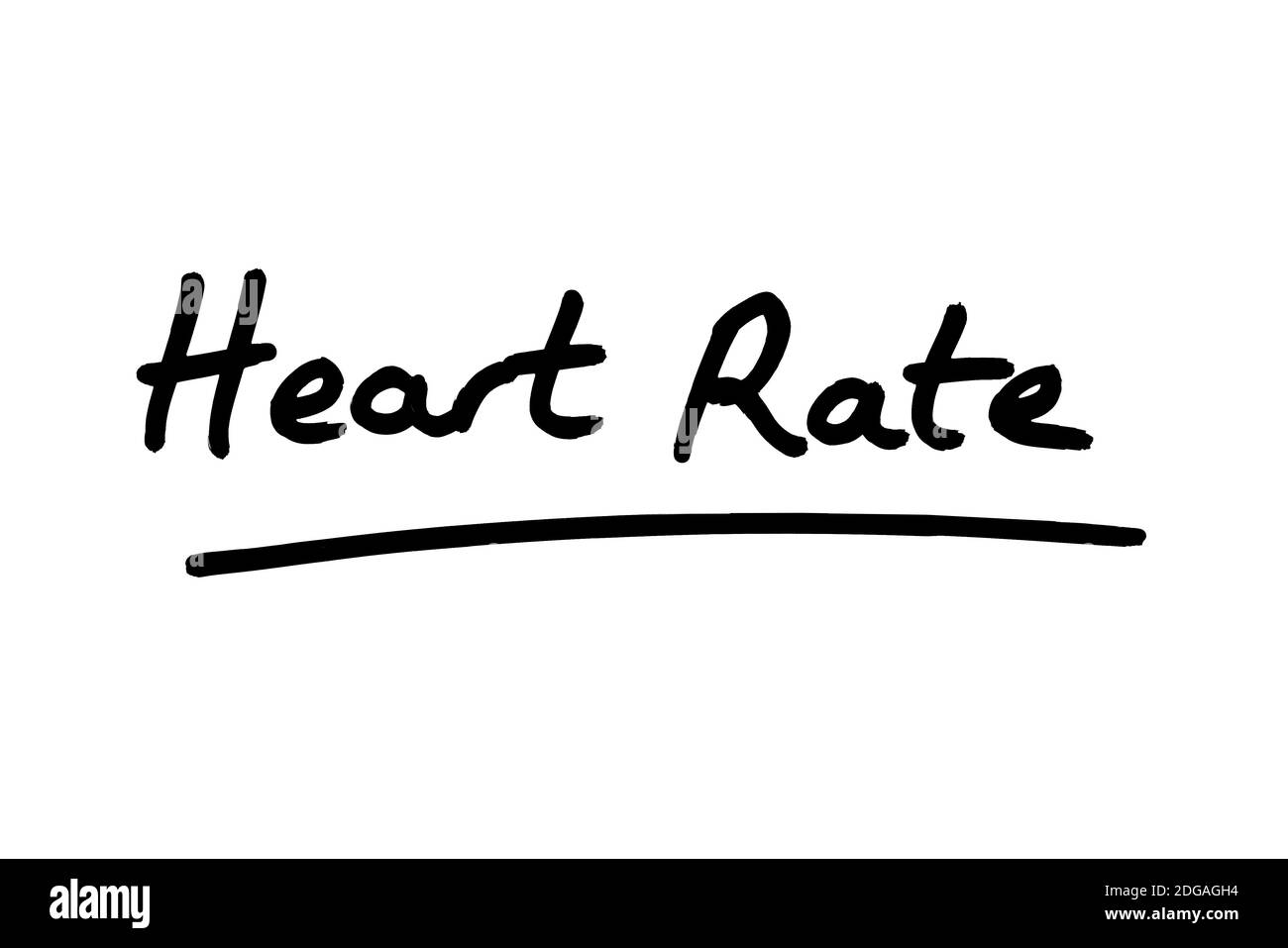 Heart Rate handwritten on a white background Stock Photo - Alamy