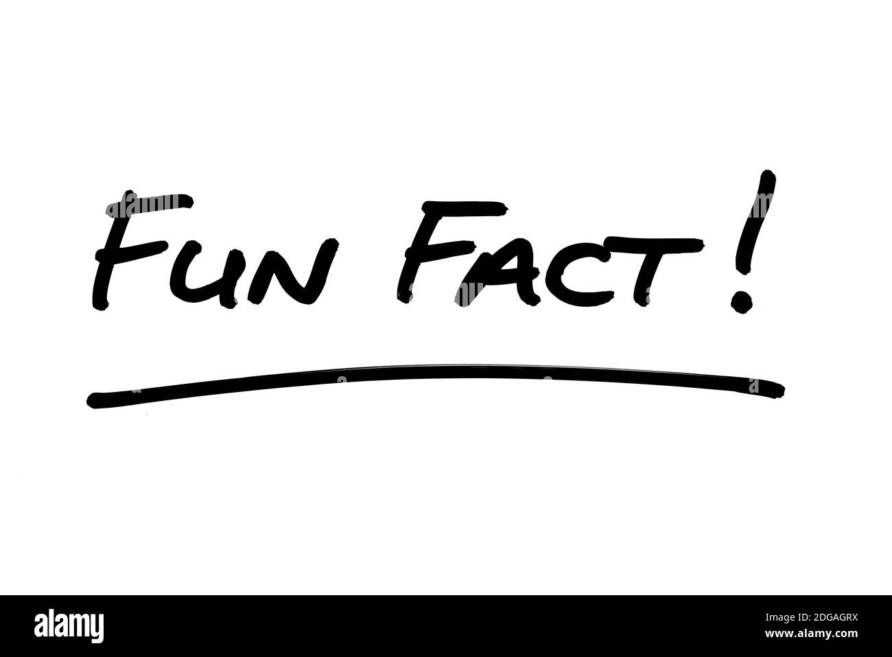 FUN FACT! handwritten on a white background Stock Photo - Alamy