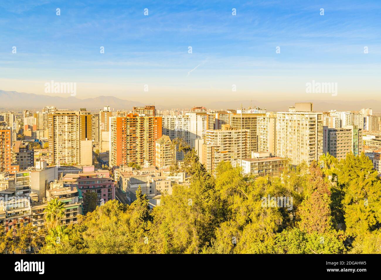 Aerial Cityscape, Santiago de Chile Stock Photo - Alamy