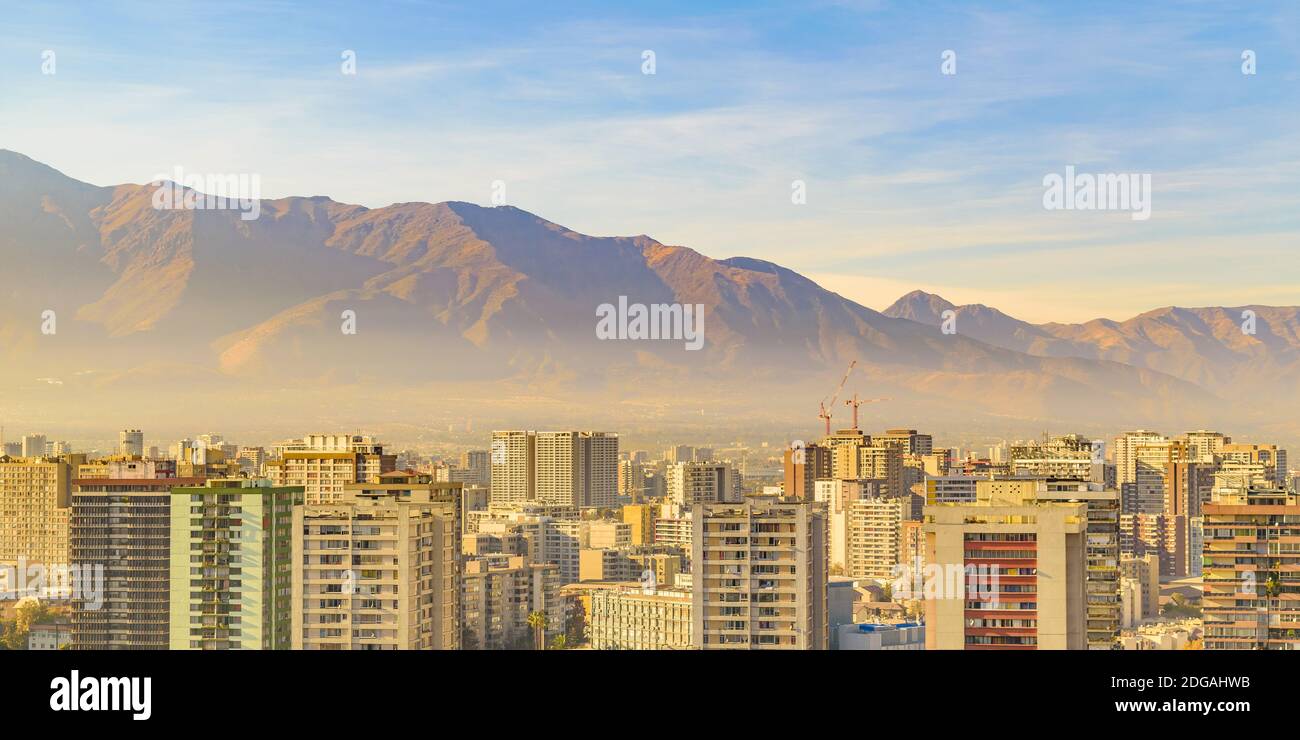Aerial Cityscape, Santiago de Chile Stock Photo - Alamy