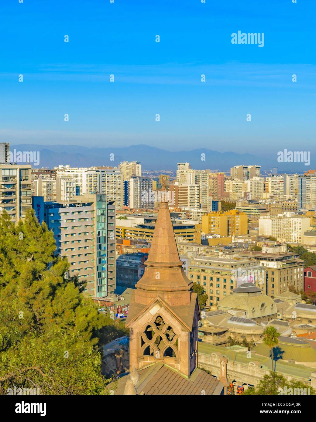 Aerial Cityscape, Santiago de Chile Stock Photo - Alamy