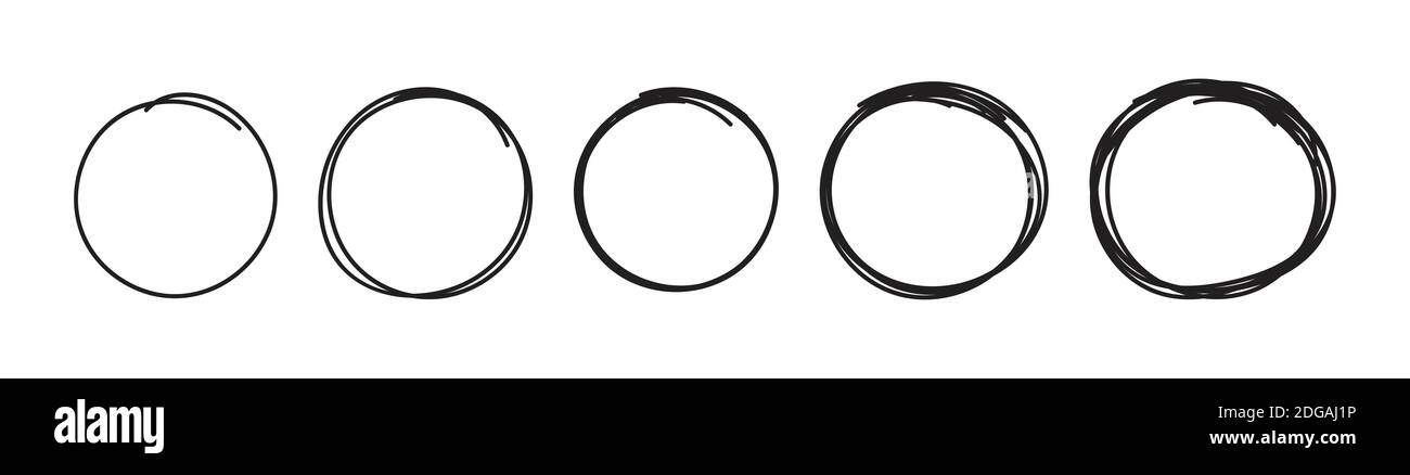 hand drawn five circles. sketch circles Stock Vector Image & Art - Alamy