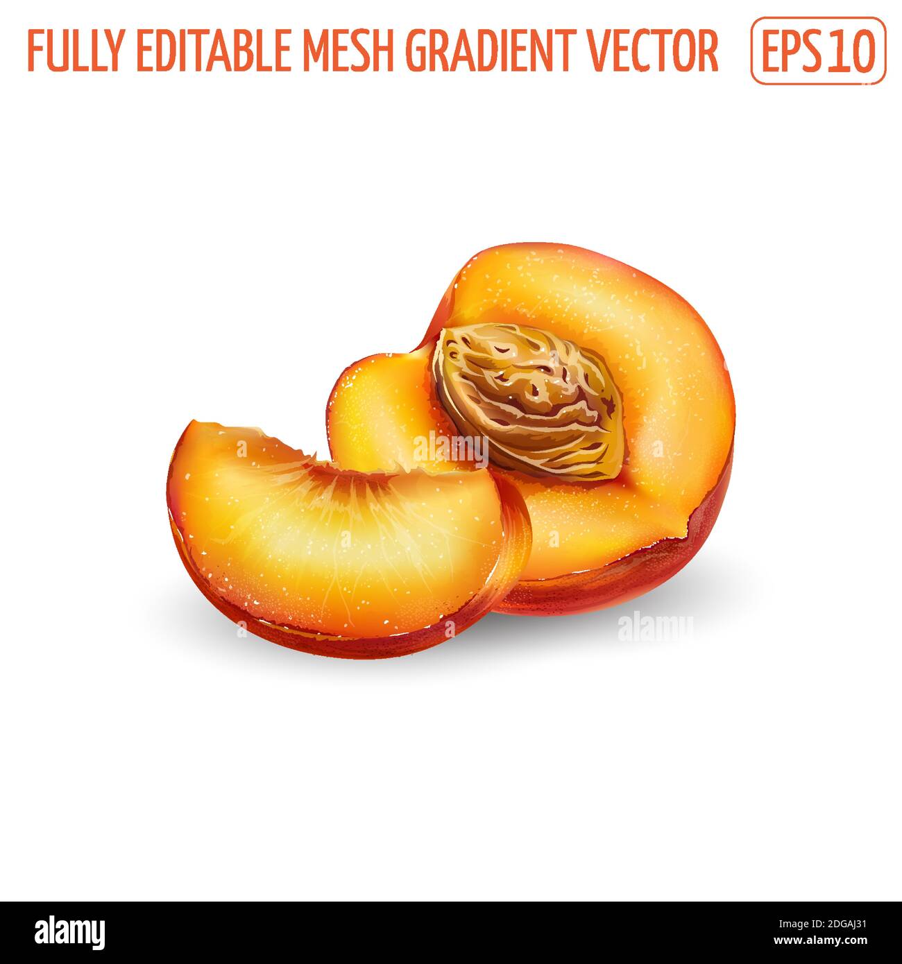 Peach pit restaurant Stock Vector Images - Alamy