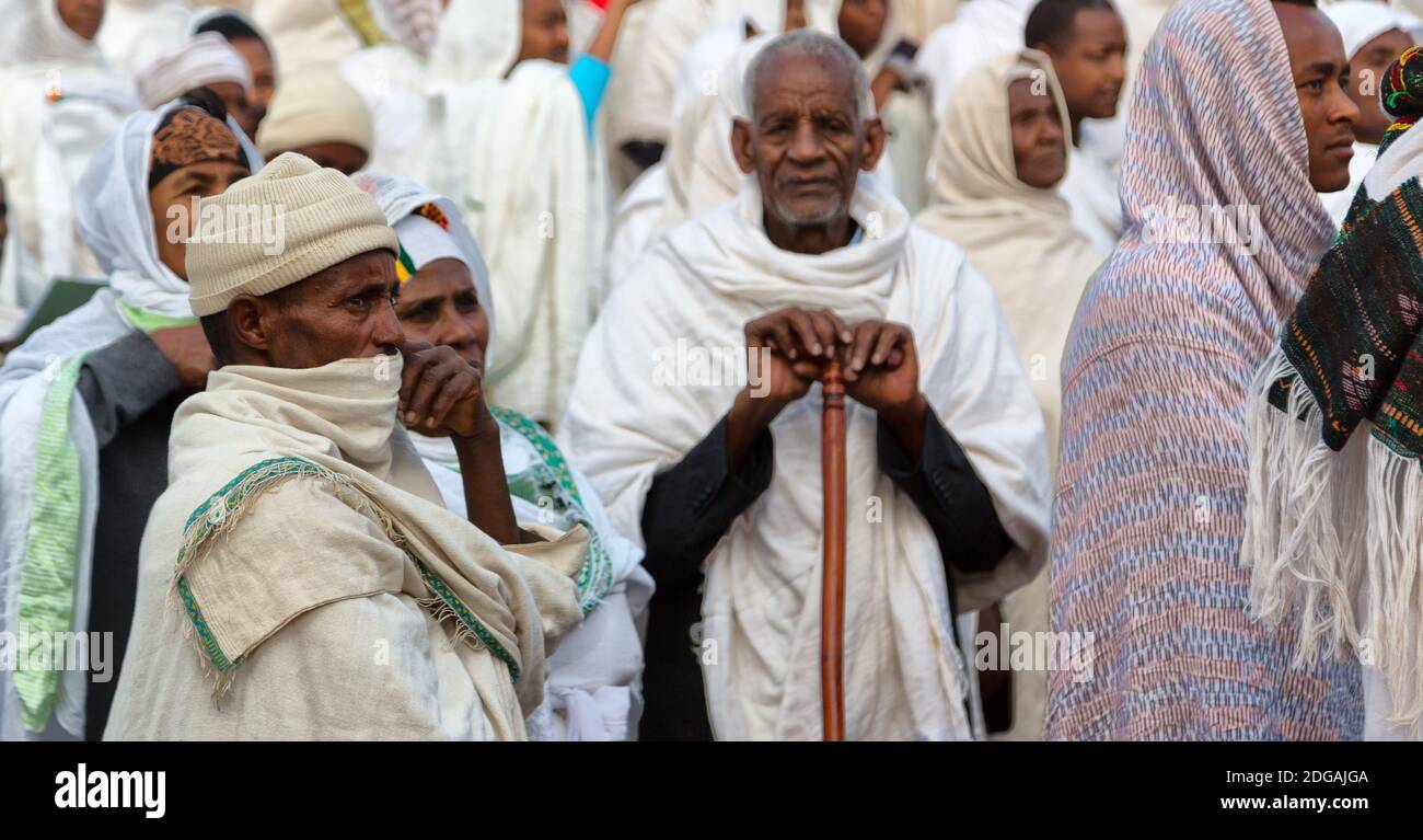 In lalibela ethiopia a man in the celebration Stock Photo - Alamy