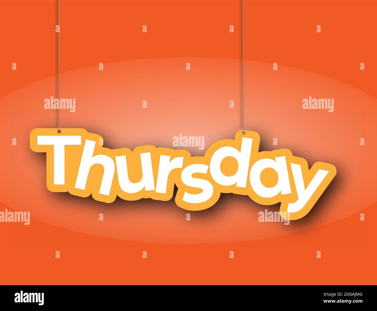 THURSDAY. A sign with the name of the month of the year hangs on the ...