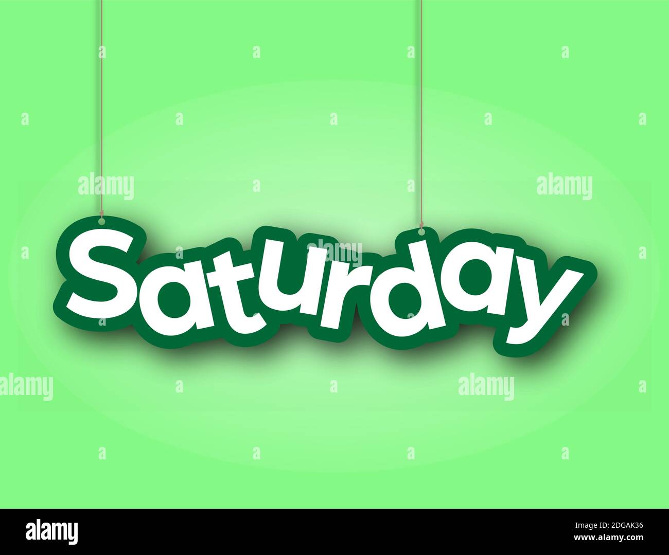 SATURDAY. A sign with the name of the month of the year hangs on the ...