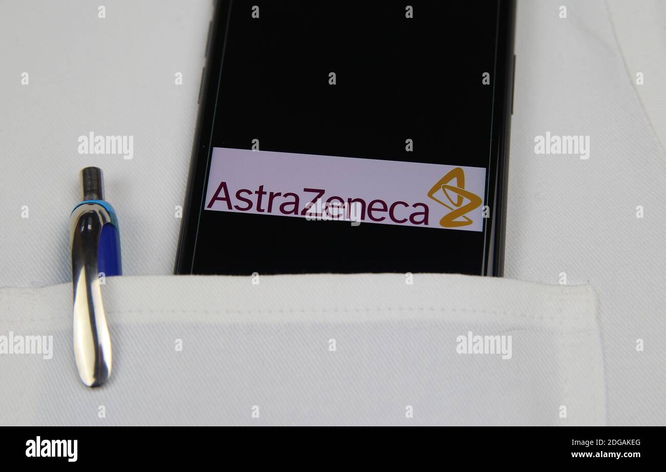 Viersen, Germany - April 9. 2020: Close up of mobile phone screen with ...