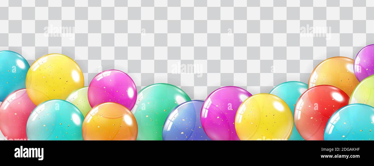 Balloons Border Clip Art