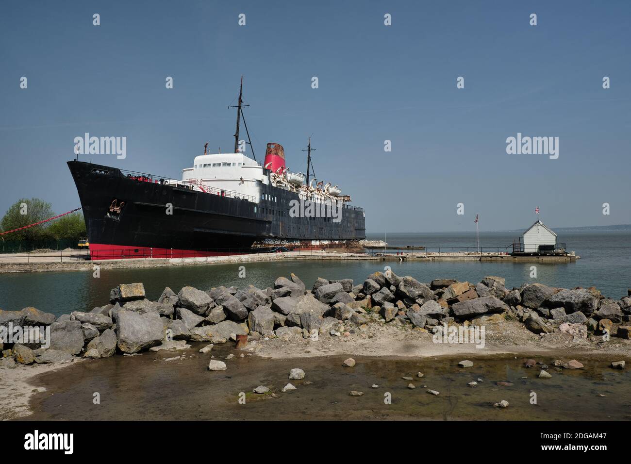 The TSS Duke of Lancaster, former Railway Steamer, has been docked near ...