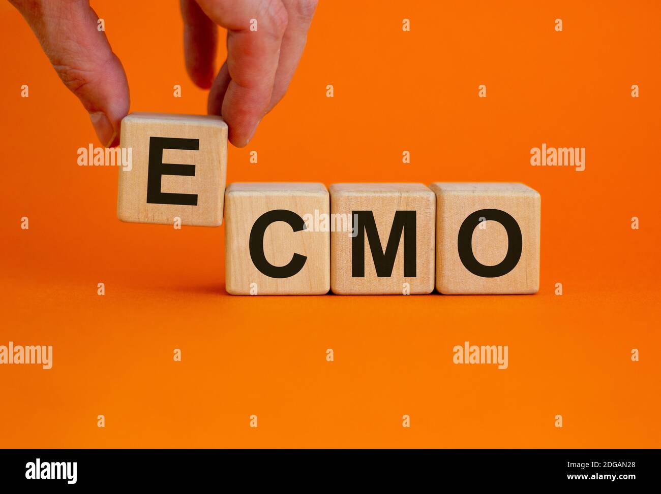 ECMO symbol. Concept words 'ECMO, Extra Corporeal Membrane Oxygenation ...