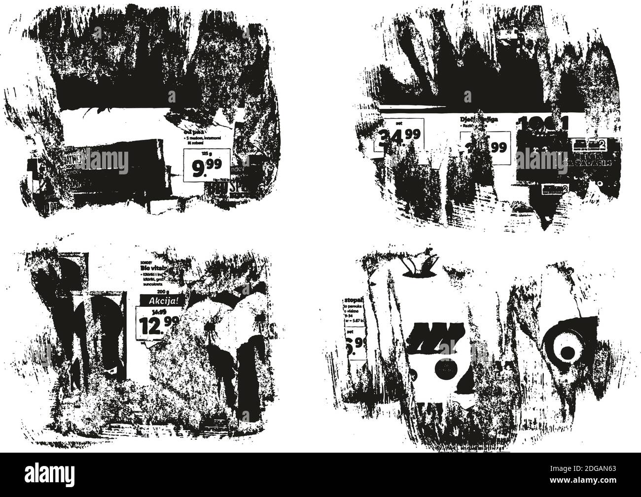 Ripped & Torn Paper Background Grunge Punk Style High Detail Abstract ...