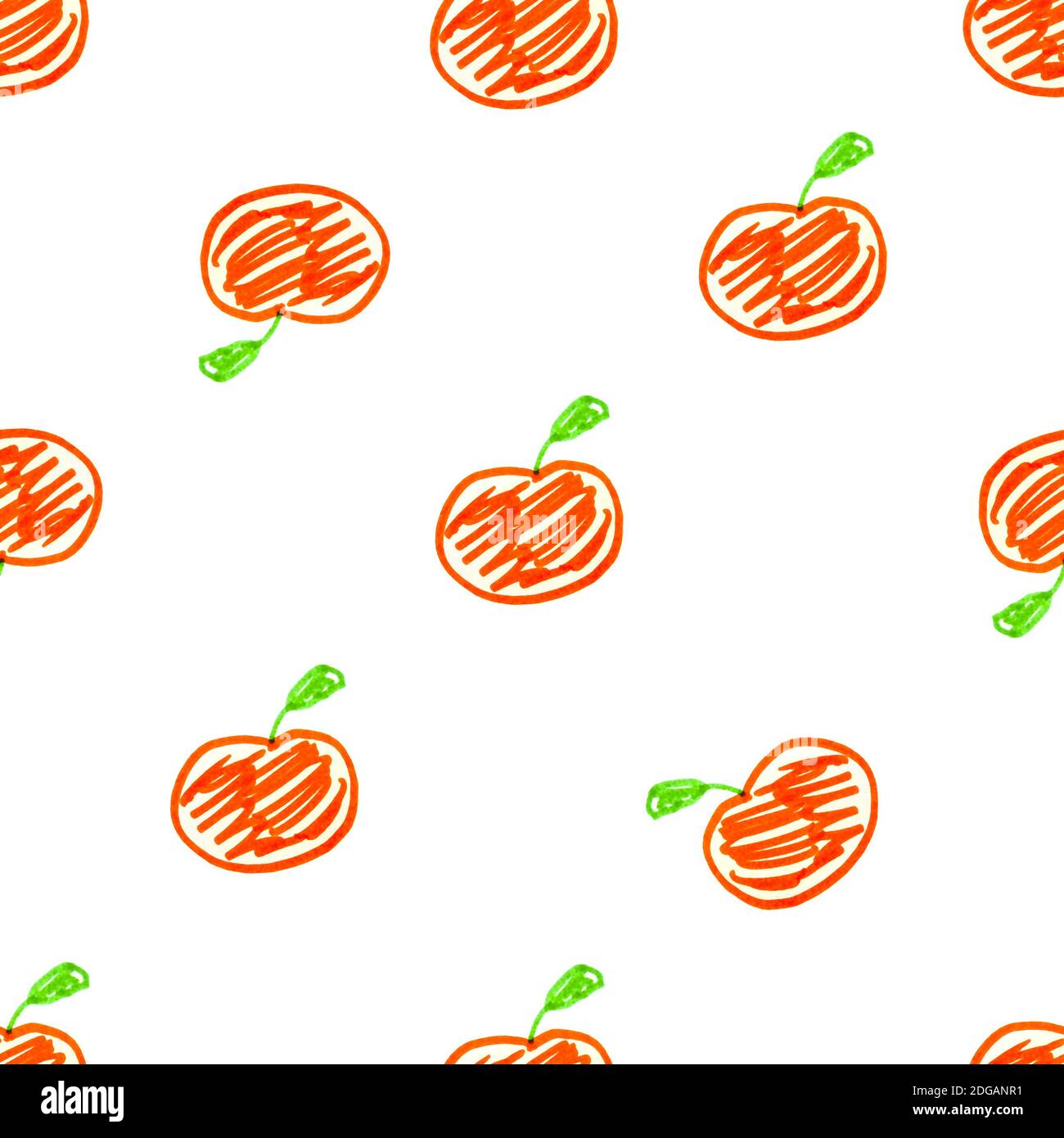 Cartoon Style Apples Motif Seamless Pattern Stock Photo - Alamy