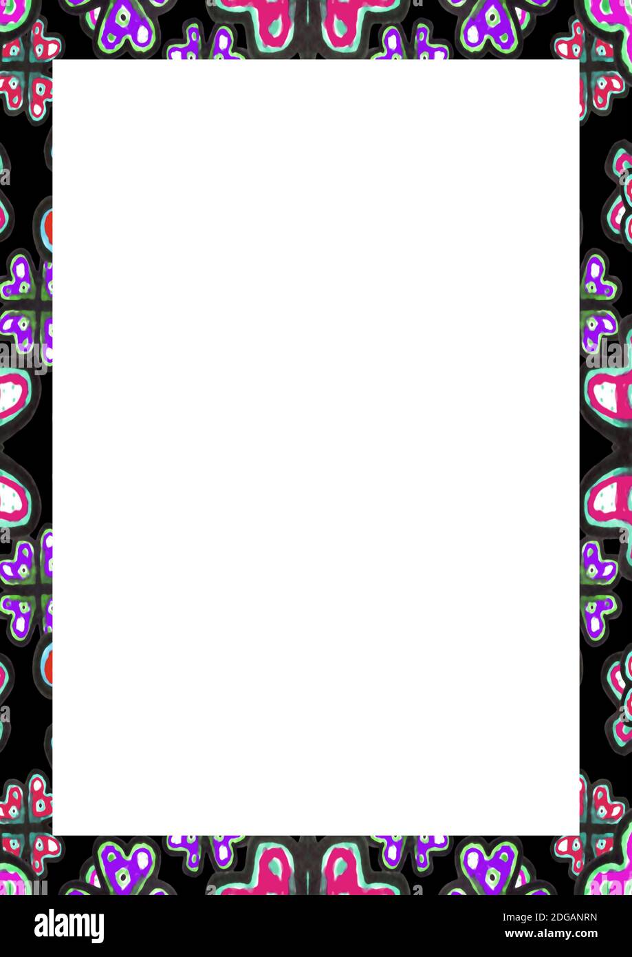 White Frame Background with Decorated Edges Stock Photo - Alamy