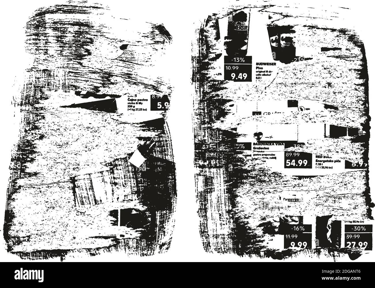 Ripped & Torn Paper Background Grunge Punk Style High Detail Abstract ...