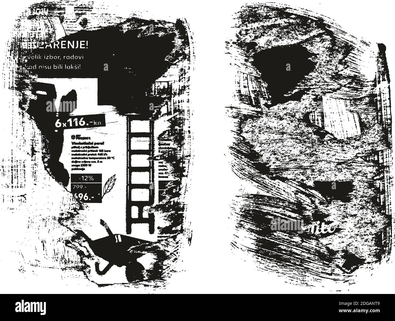 Ripped & Torn Paper Background Grunge Punk Style High Detail Abstract ...