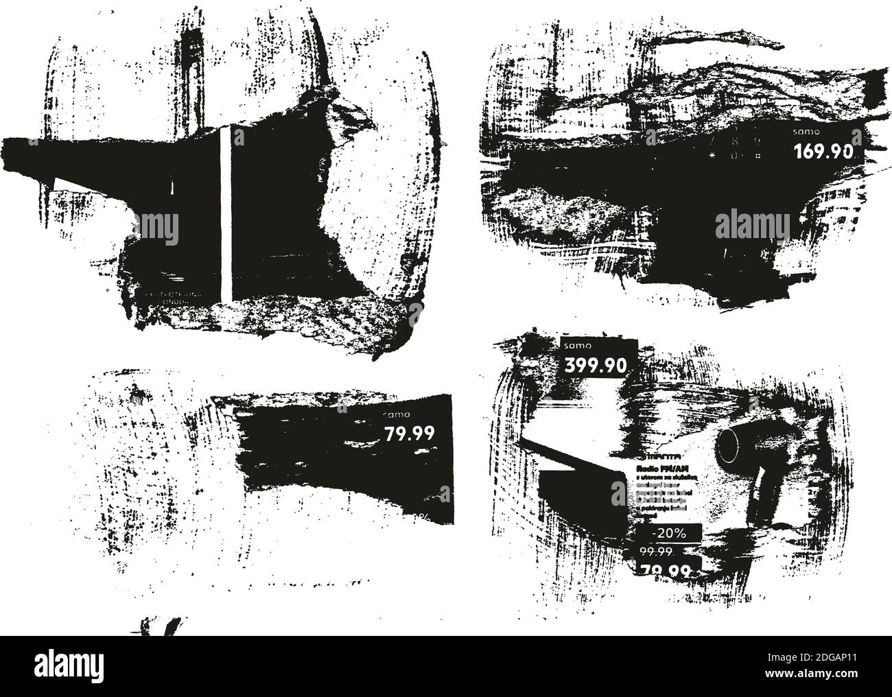 Ripped & Torn Paper Background Grunge Punk Style High Detail Abstract ...