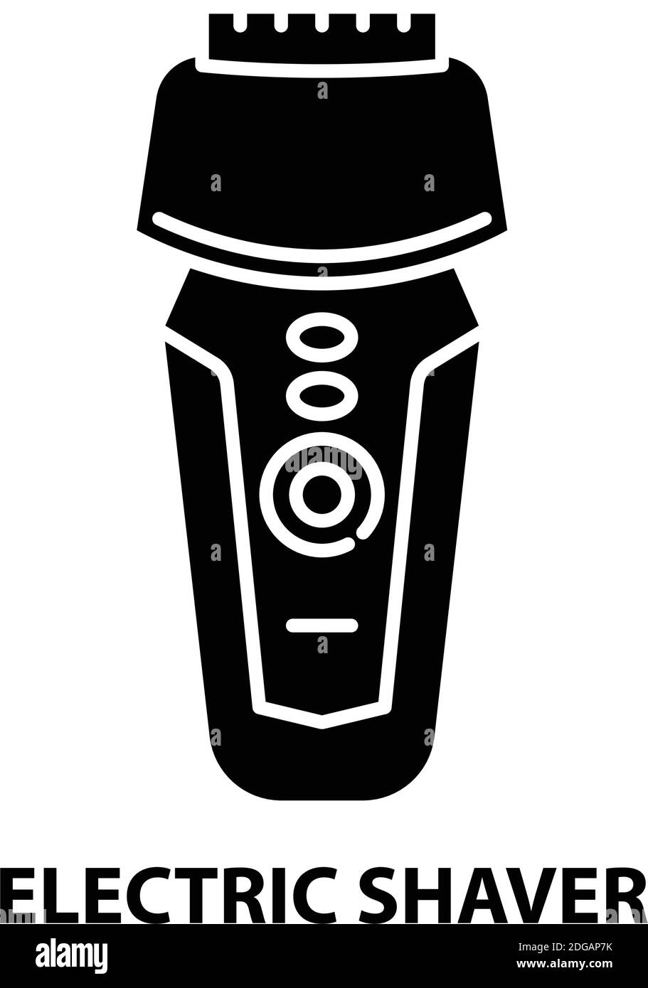 electric shaver symbol icon, black vector sign with editable strokes ...
