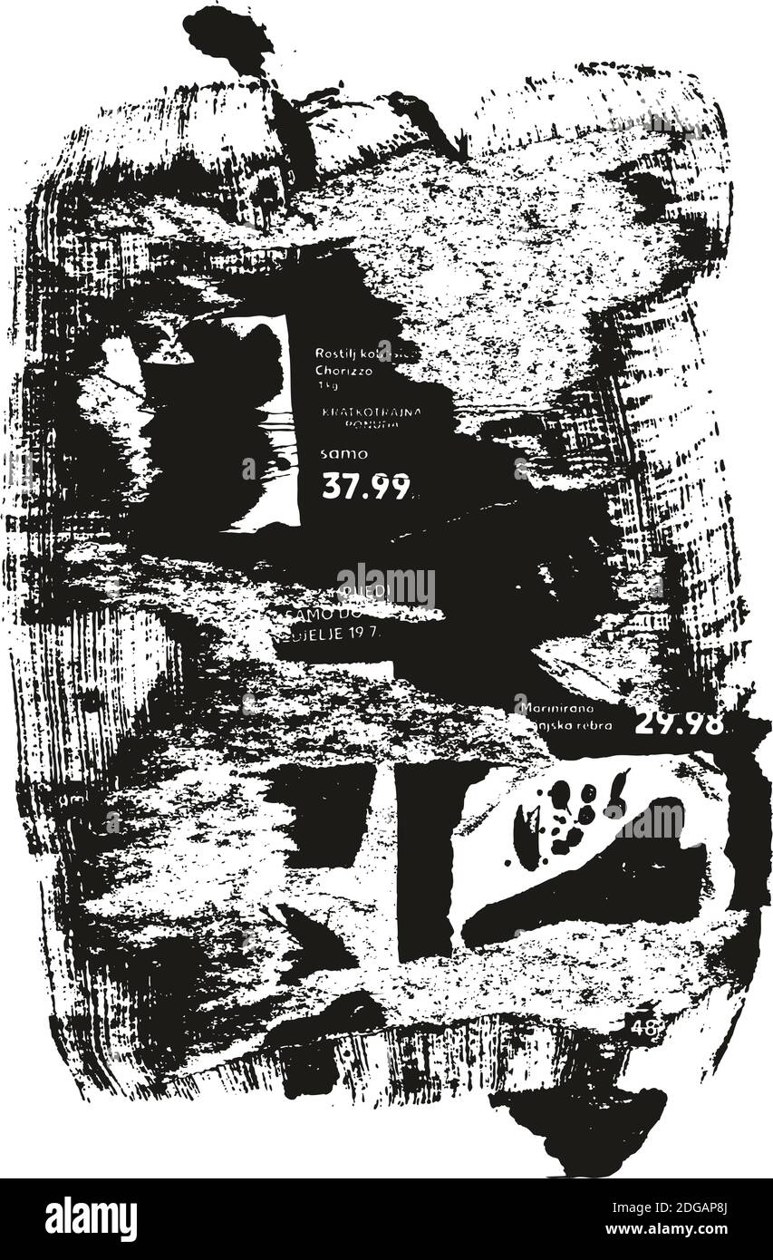 Ripped & Torn Paper Background Grunge Punk Style High Detail Abstract ...