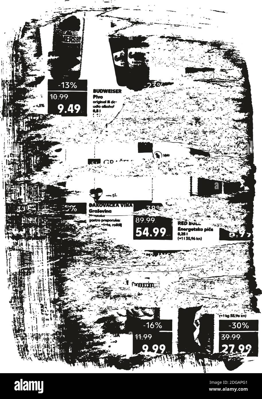 Ripped & Torn Paper Background Grunge Punk Style High Detail Abstract ...