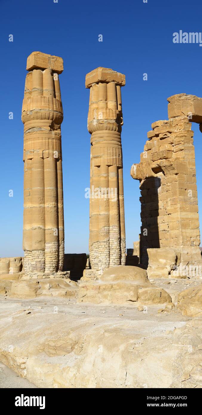 Soleb the antique temple of the black pharaohs Stock Photo - Alamy