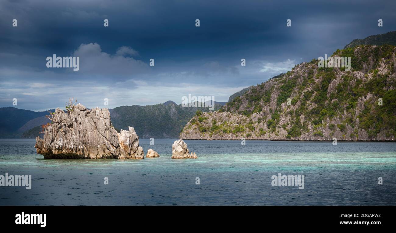 View from a cliff of the beautiful paradise bay Stock Photo - Alamy