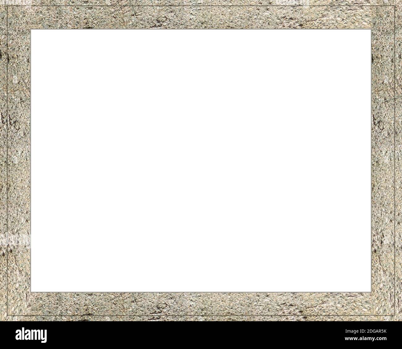 White Landscape Frame With Stone Edges Stock Photo - Alamy